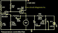 FREE CIRCUIT DIAGRAMS 4U: Temperature controlled DC fan