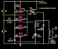 FREE CIRCUIT DIAGRAMS 4U: Long duration timer circuit.