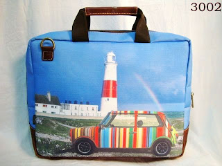 Paul Smith Collection: Paul Smith Mini Lighthouse Blue Laptop Bag