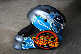 PaintHouse Customs: Sylvester the Cat/ Canucks Tribute Hockey Helmet