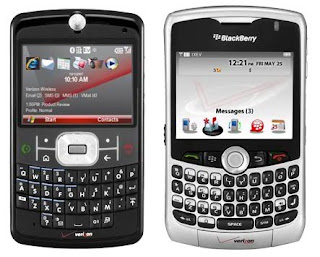 Top Technologies: Verizon - BlackBerry Curve 8330-Motorola Moto Q9c