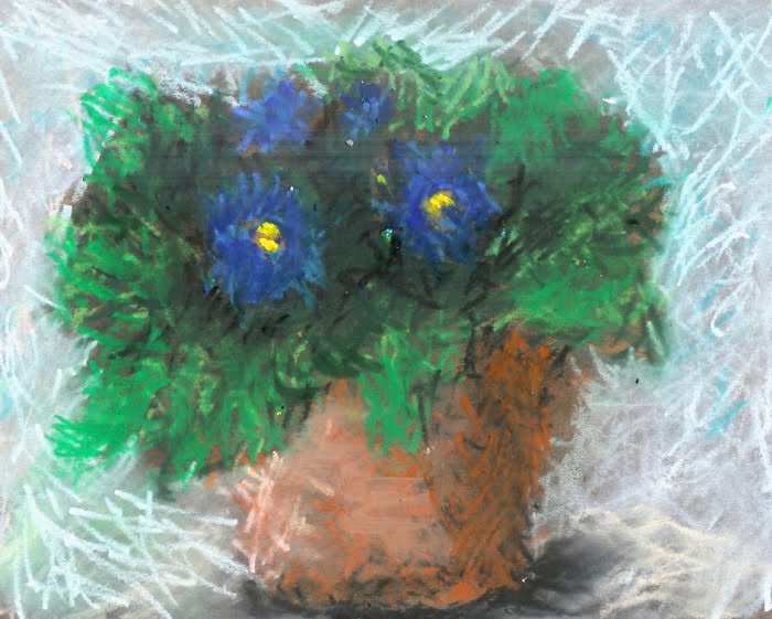 fuzzy realism - a new art style: fuzzy realism in oil pastels