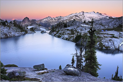 Touching Light Photography: Sunrise at Lower Robin Lake, Cascade Range, WA