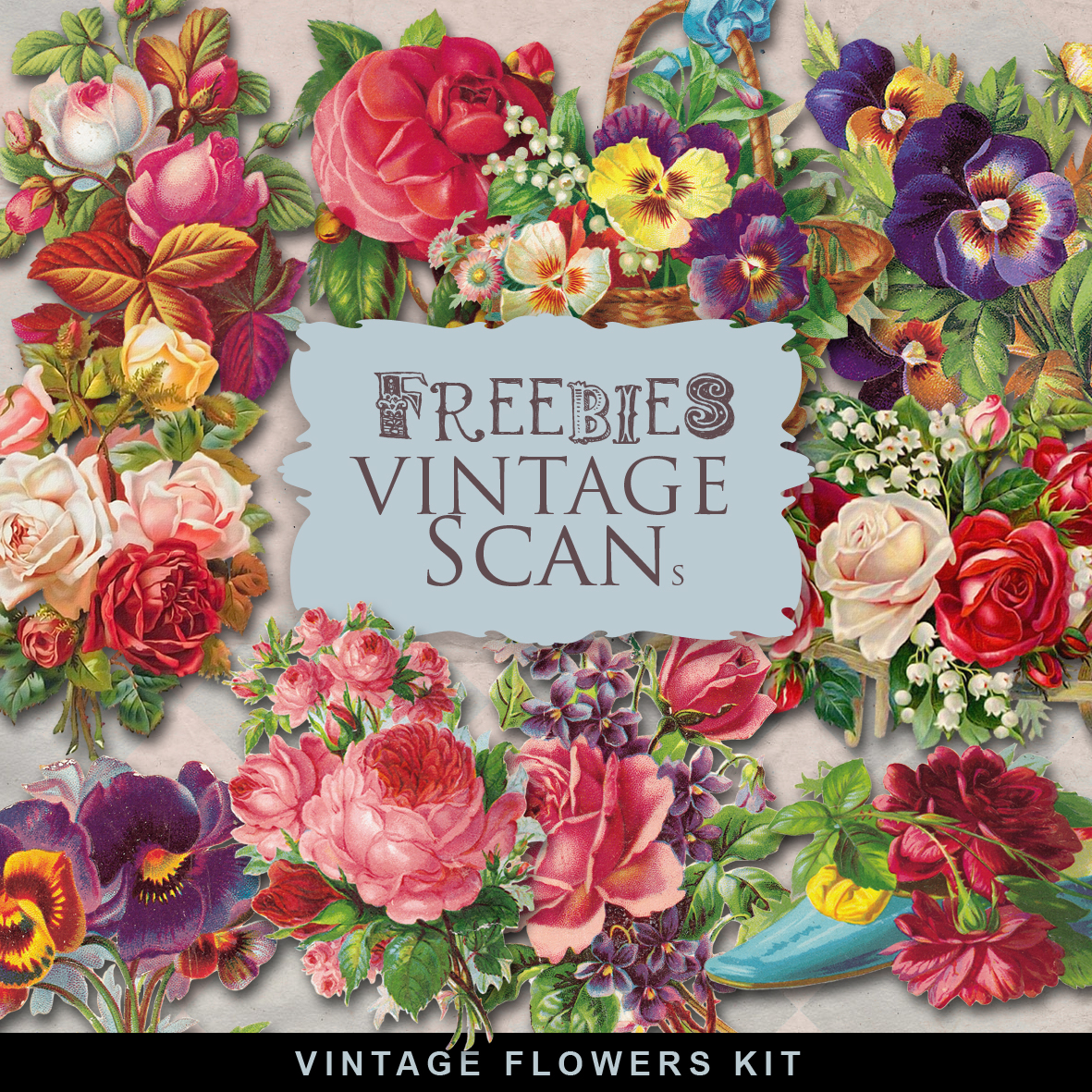 Freebies Vintage Flowers:Far Far Hill - Free database of digital ...