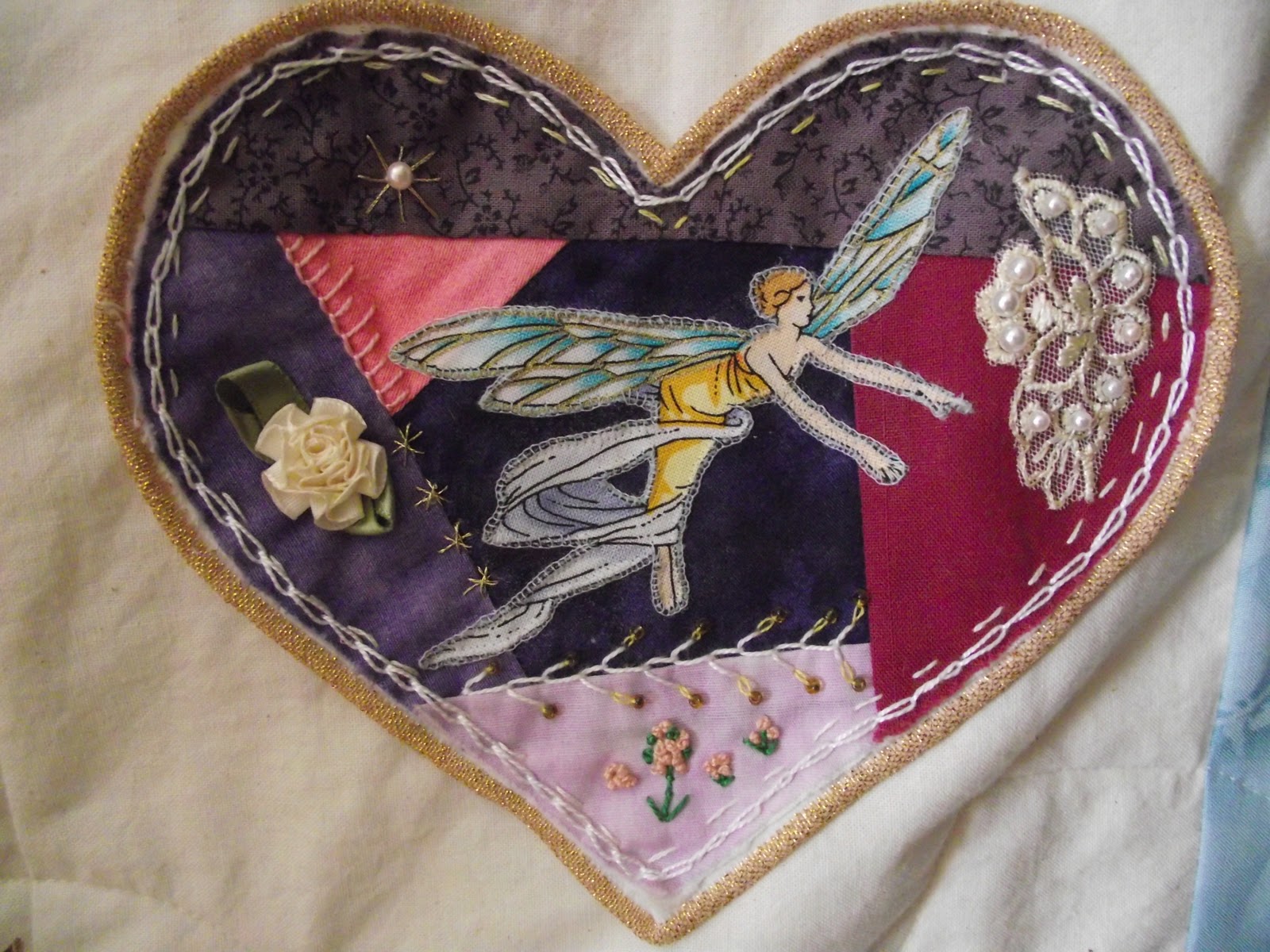 Hooks and Books: Crazy patchwork hearts