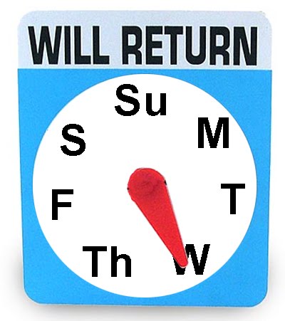 zakka life: Will Return Signs for Your Blog