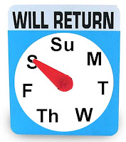 zakka life: Will Return Signs for Your Blog