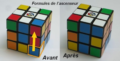 Rubik's cube solution: Formules première face du Rubik's cube