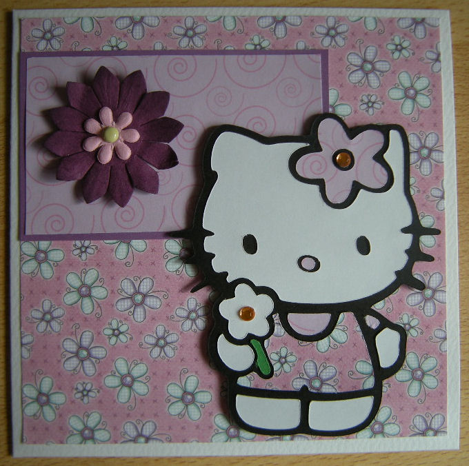 Crafty Susy: Cricut Hello Kitty card