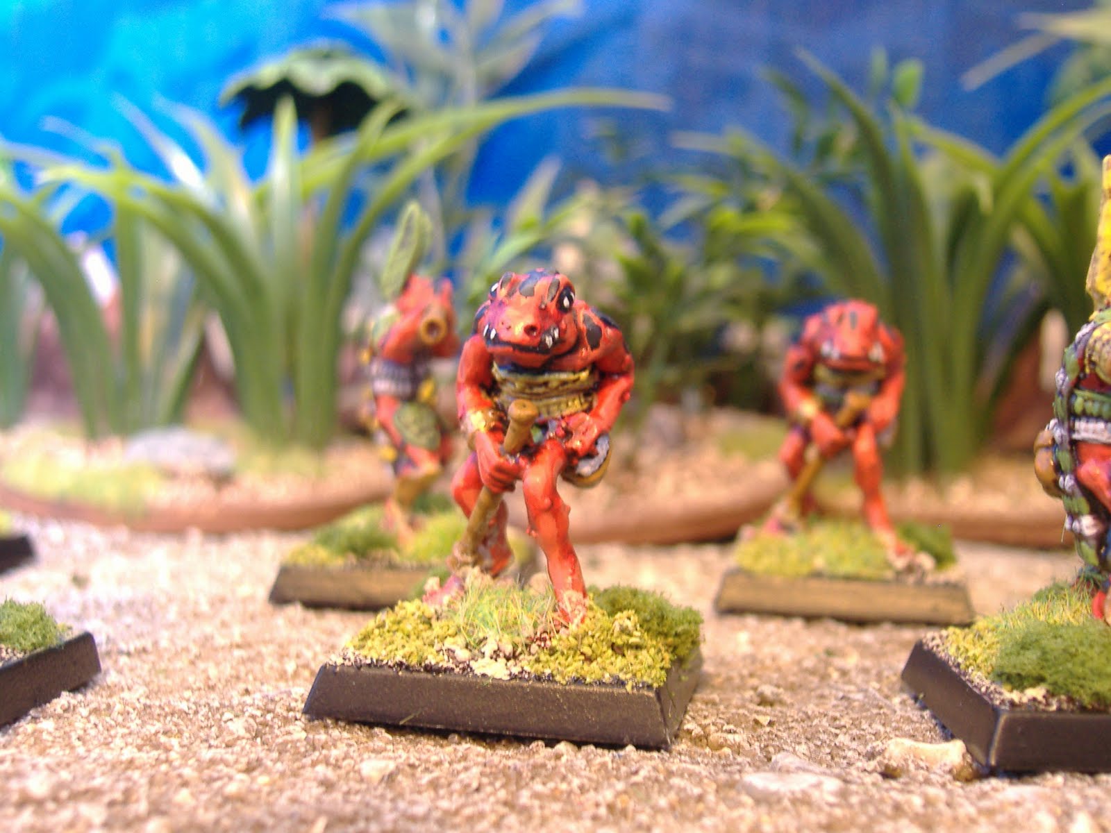 Jon's wargames minis: Warrior frogs - first unit