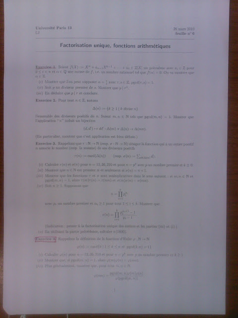 licence 2 info: série Maths n6