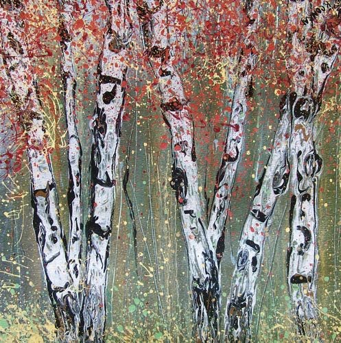 Daily Painters Of Colorado: "Abstracted Aspens # 66" original ...