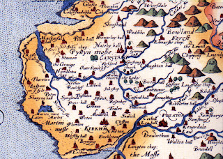 The Fylde and Wyre Antiquarian: Saxton's Map 1577