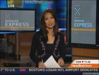 Asian Chicks: Virginia Cha tells the news with a pretty Asian face