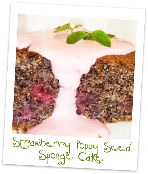 Catalina Bakes: Strawberry Poppy Seed Sponge Cake