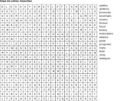 Sopa De Letras Sobre Los Deportes - vrogue.co