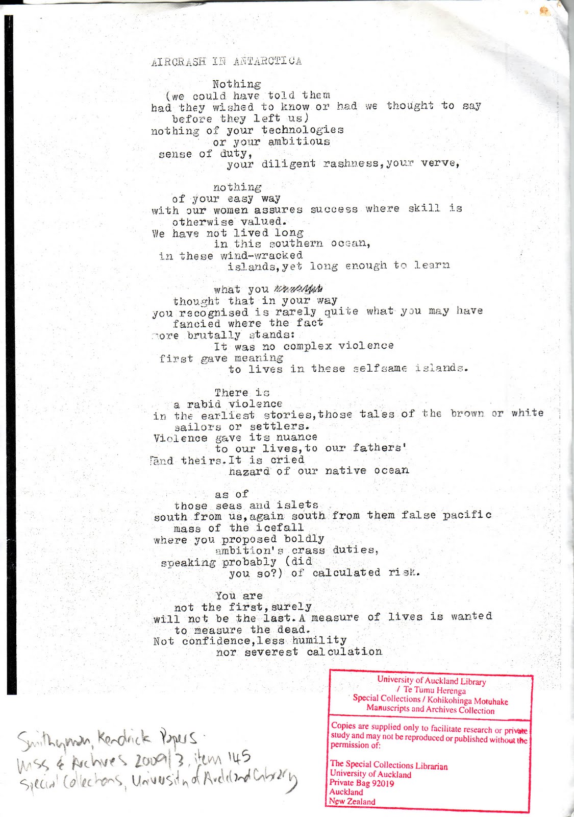 Reading the Maps: Smithyman's premonition of Erebus