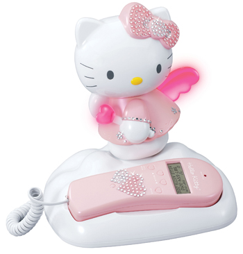 Perfect Fit for Kids: Hello Kitty Caller ID and Memory Phone w/ Bling