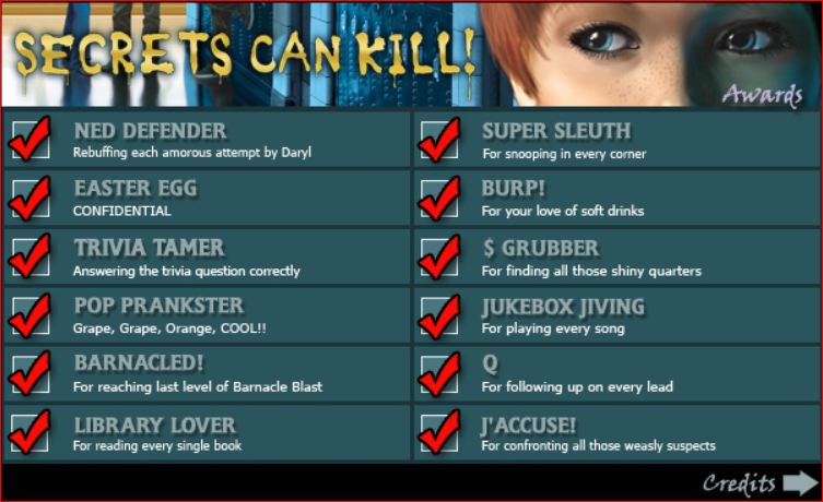 Nancy Drew:Secrets Can Kill Remastered Walkthrough: ALL AWARDS