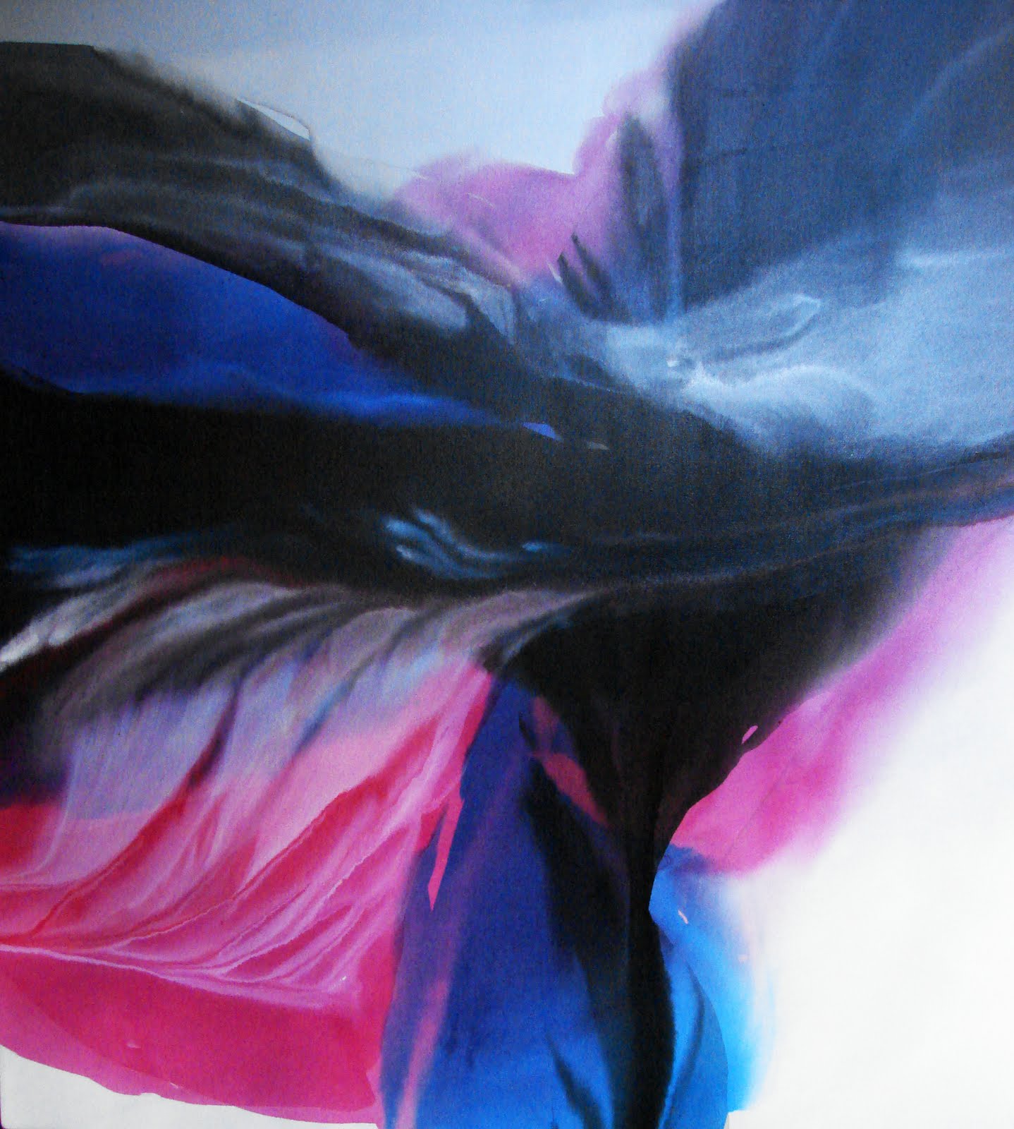 Abstract Paintings: Wave, Abstract flow painting with Golden Acrylics