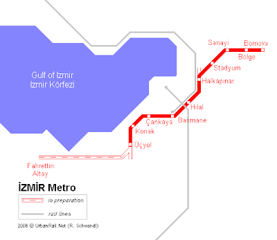 Around the World Maps: Izmir Metro