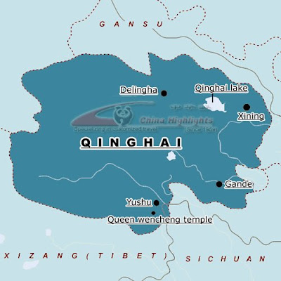 Around the World Maps: Qinghai Map