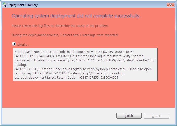 My System Center & EM+S Experience: MDT 2010 failure during sysprep and ...