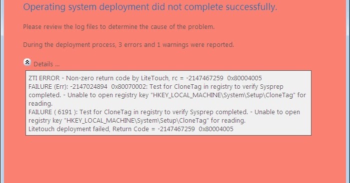 My System Center & EM+S Experience: MDT 2010 failure during sysprep and ...