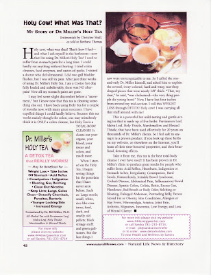 Health and Wellness by Sandra: HOLY TEA, A HEALTHY COLON is a HEALTHY BODY