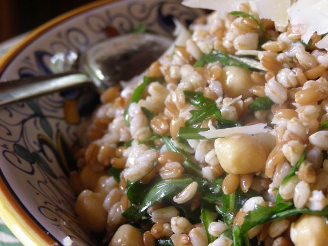La Tavola Marche: Medieval Summer Salad with Farro, Chickpea & Arugula