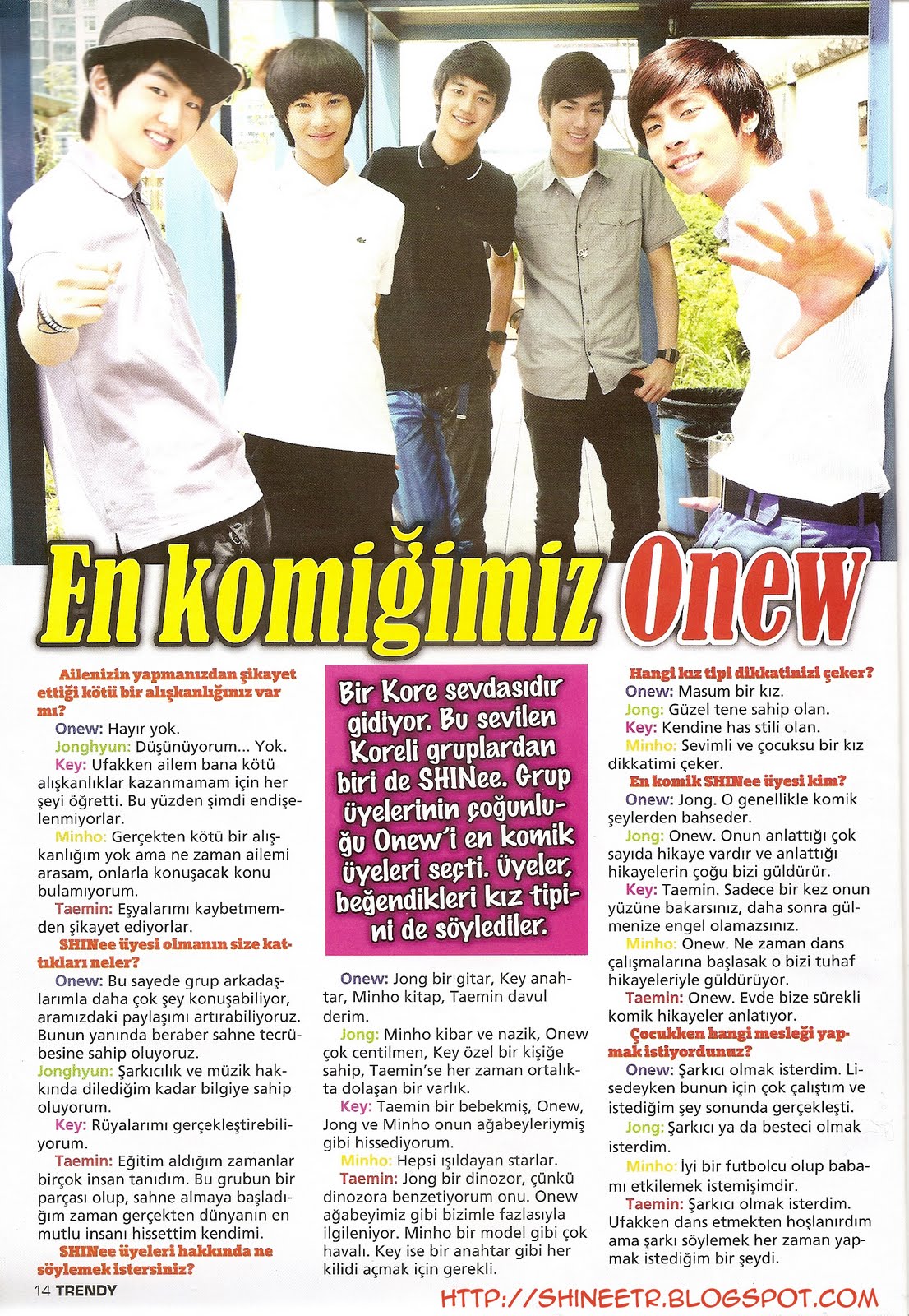 Trendy Dergisi'nde SHINee Röportajı ve Posteri ~ .::SHINee Türkiye::.