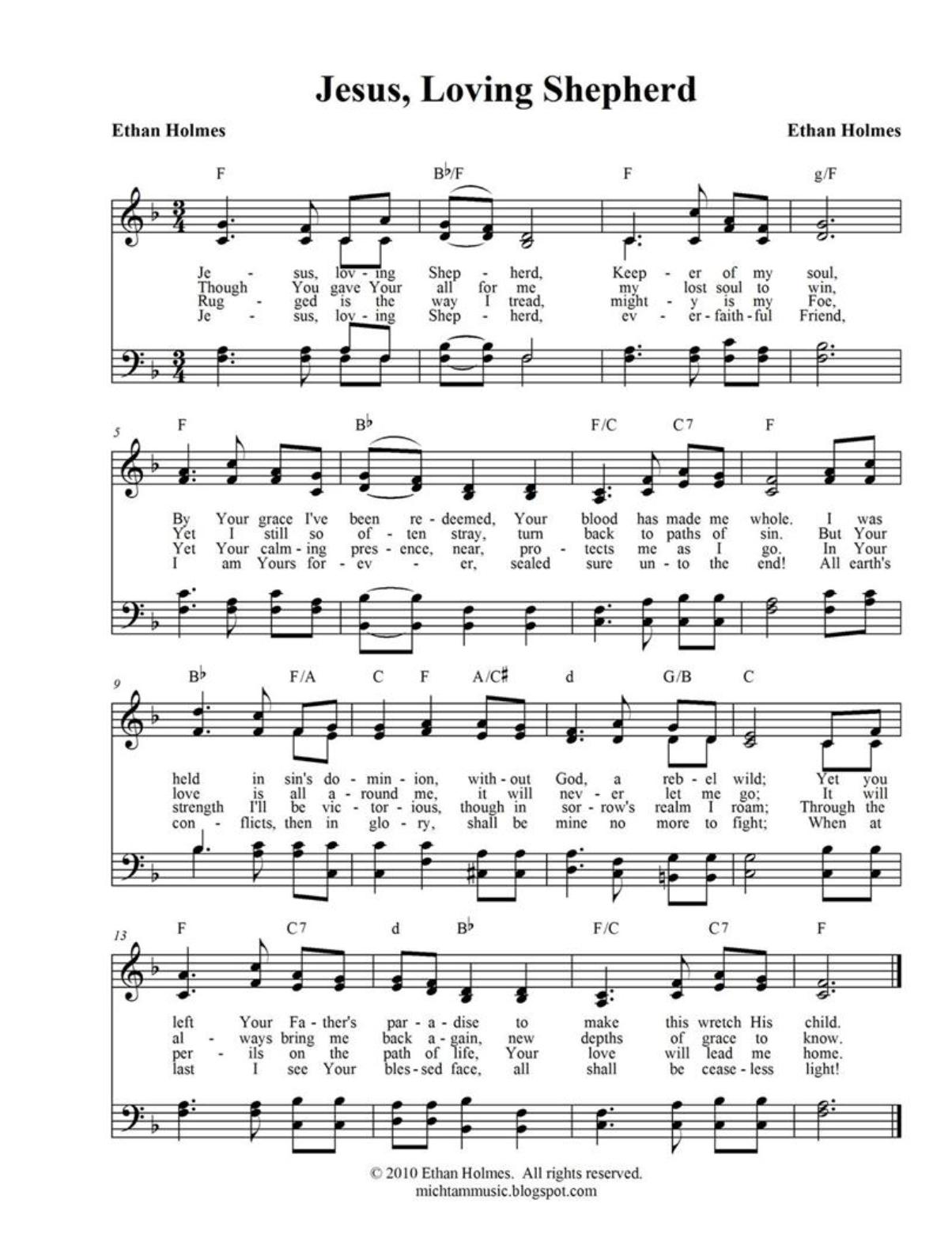 Michtam Music: "Jesus, Loving Shepherd"