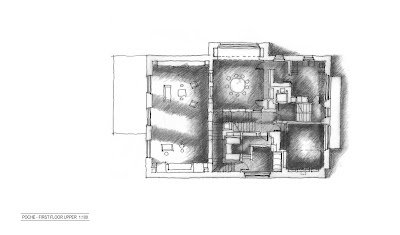 MHU Architecture: Parti and Poche sketches