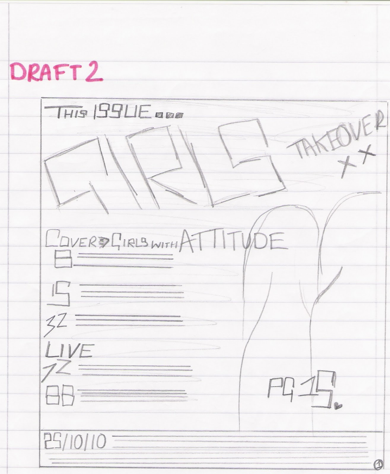 Music Magazine: Planning-Drafts for contents page