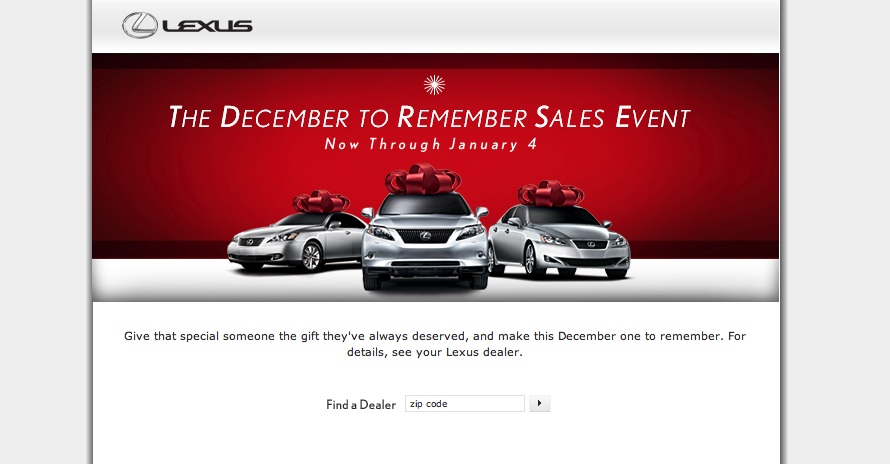 Tamerlane's Thoughts: Luxury car Christmas sale euphemisms