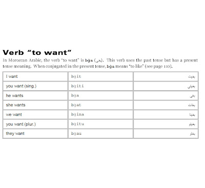 Learn Moroccan Arabic Language: The verb 'to want"