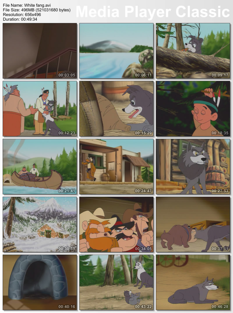 Cartoons and movie free download: White Fang (Colt Alb) (1993)