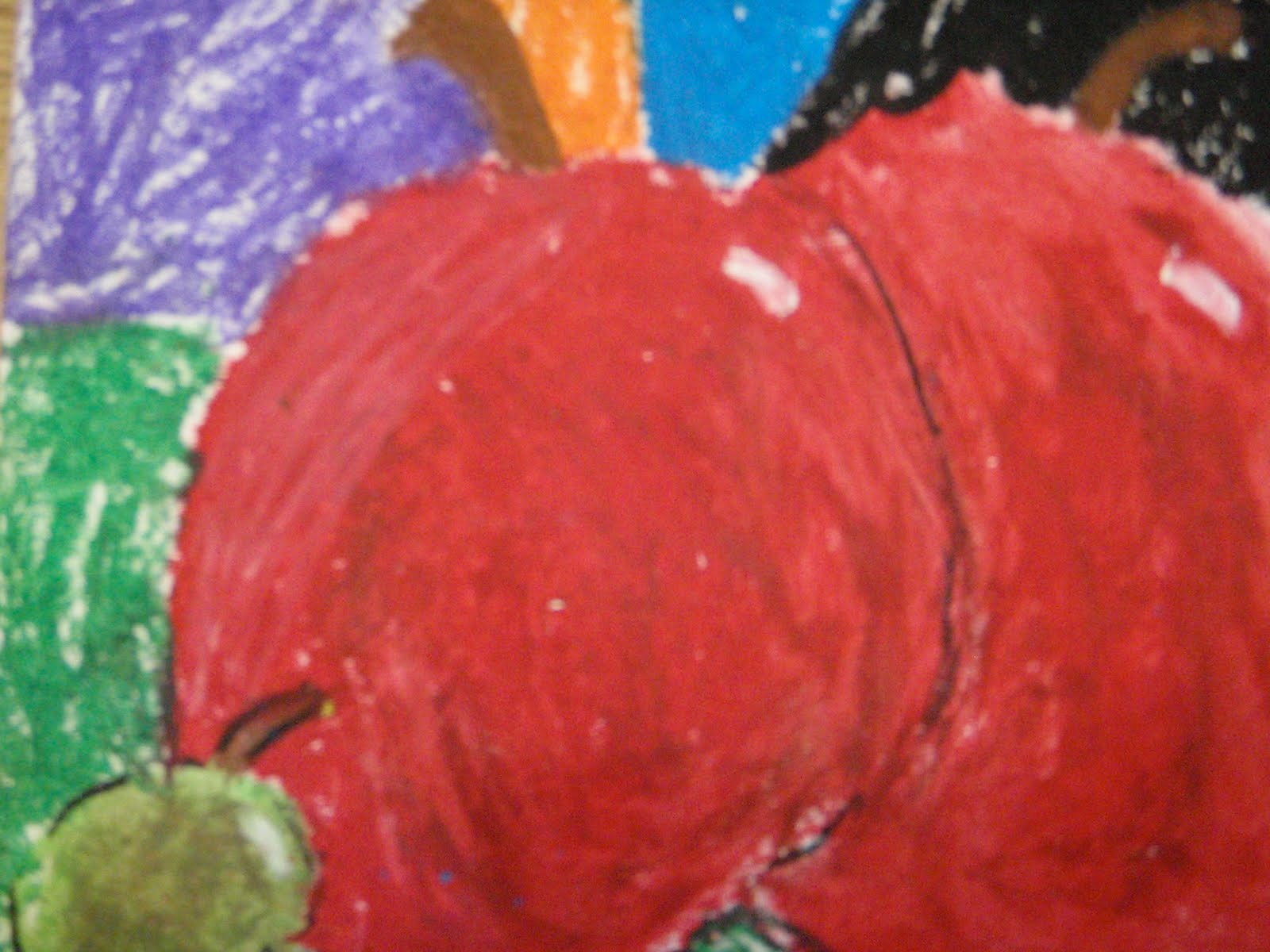 Fayston Elementary Art: Cezanne Fruit Still Life