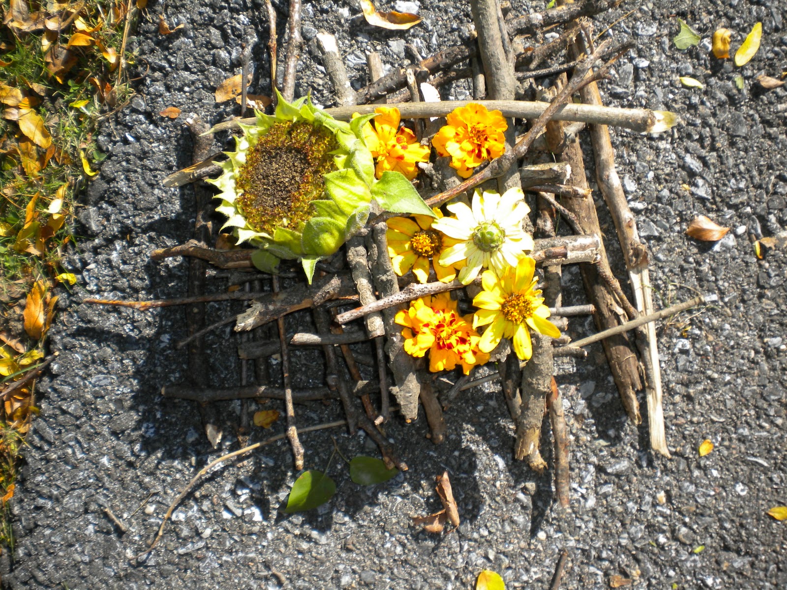 Waitsfield Elementary Art: More Andy Goldsworthy-inspired Nature Art