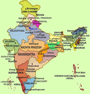 free visit to most famous places of the world: India map and tourism ...