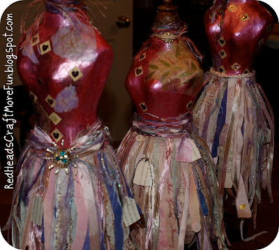 Red Heads Craft More Fun: Decorated Dress Form