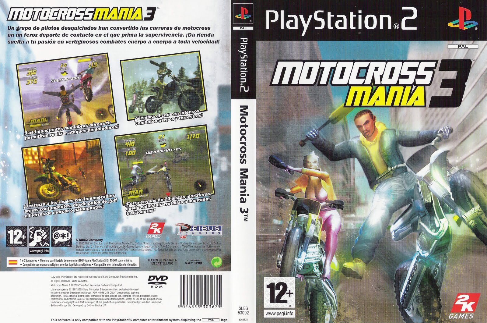 Video Club de los Valles Juegos PS2: MOTOCROSS MANIA 3