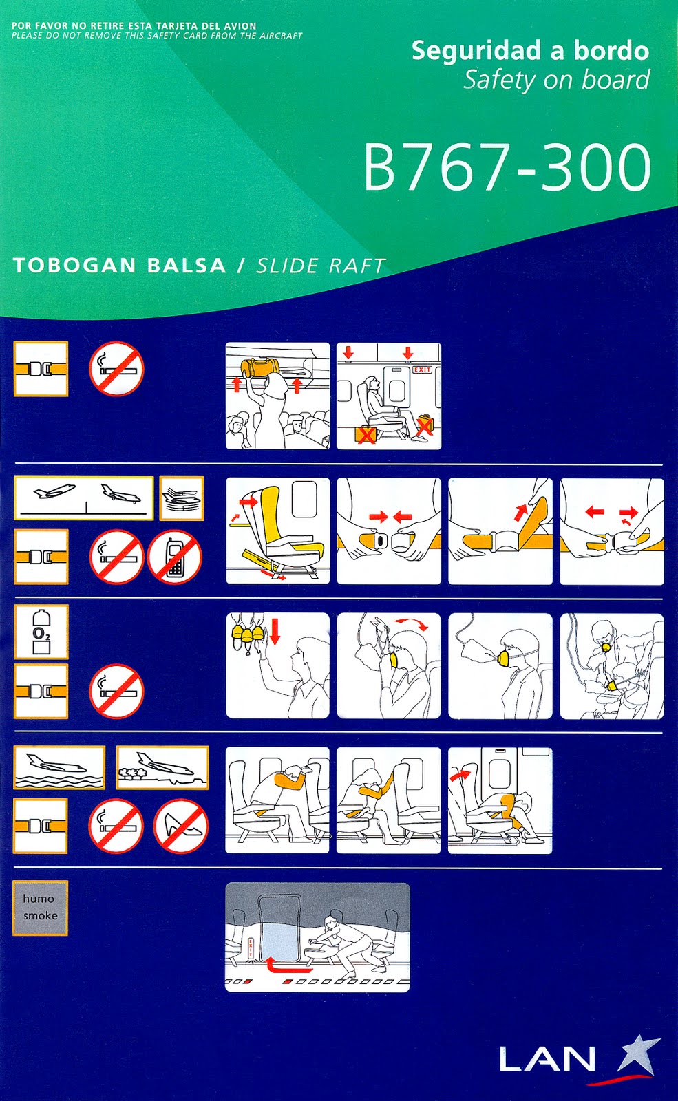 World Safety Cards: LAN - Boeing 767-300