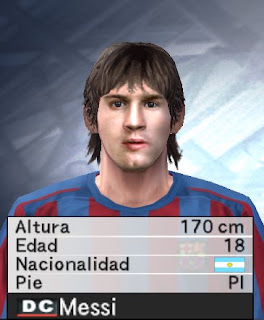 PES 2008 Caras y Stats: Lionel Messi
