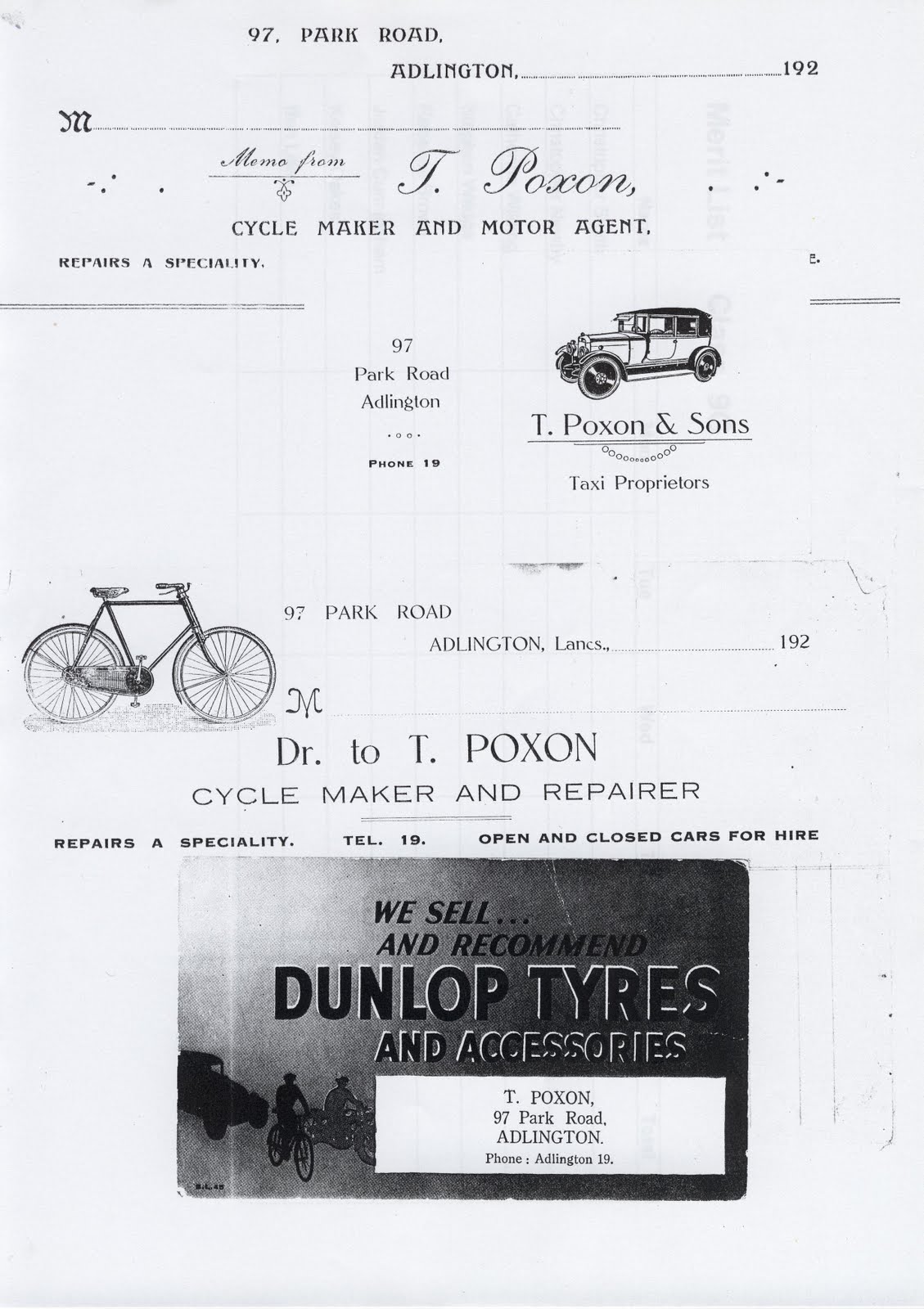 Poxon family tree