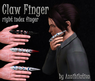 Annihilation's Sims 3 CC: Claw Finger Set