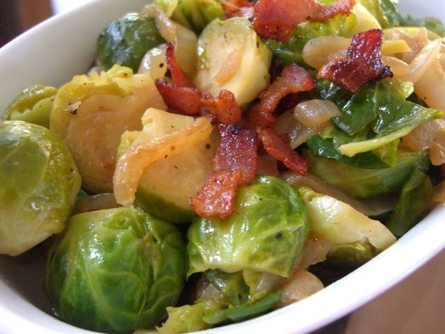 Maple Glazed Brussels Sprouts with Bacon