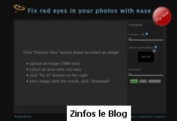 Supprimer les yeux rouges en ligne - ZinfosWeb