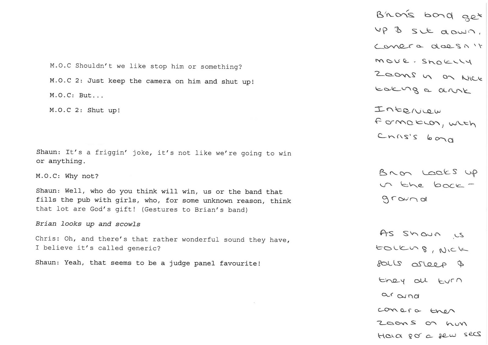 Beth EPQ: Unit G324-Short Film-Script and Storyboard