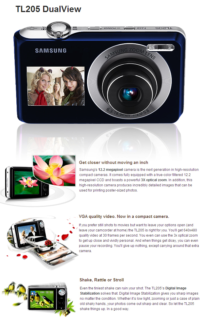 Importaciones USA y China: Samsung 12.2 MegaPixel Camera with dual LCD ...